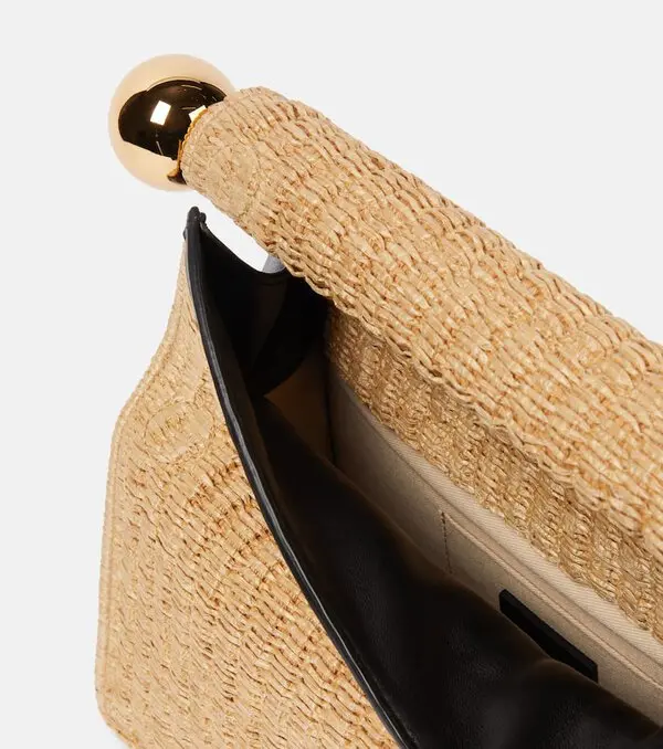 Jacquemus Rond Carre Woven Raffia-effect Clutch