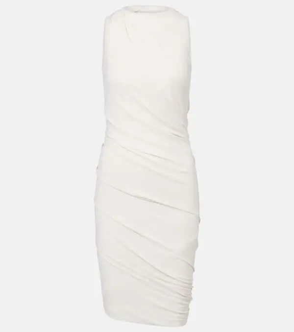 Rick Owens Lilies Luna Gathered Midi Dress - Grey