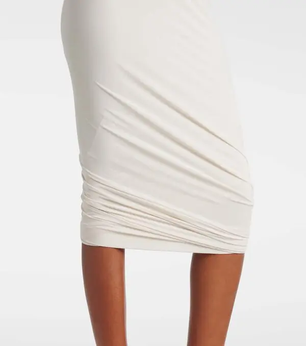 Rick Owens Lilies Luna Gathered Midi Dress