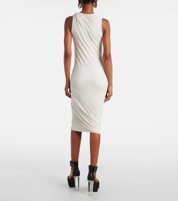 Rick Owens Lilies Luna Gathered Midi Dress