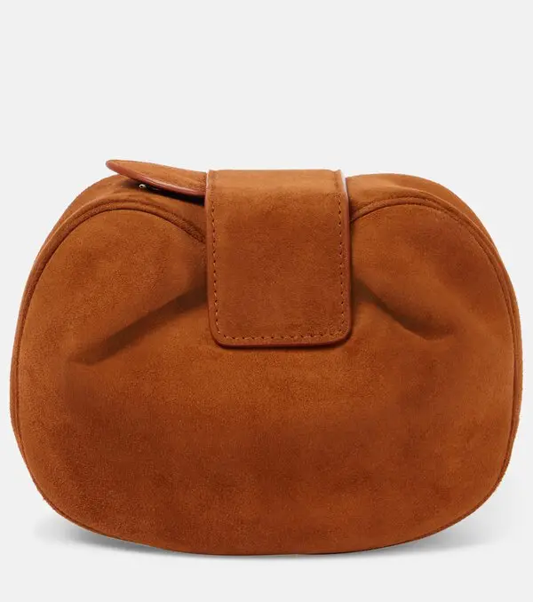 Gabriela Hearst Demi Suede Clutch - Brown