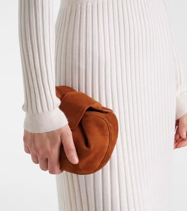 Gabriela Hearst Demi Suede Clutch - Brown