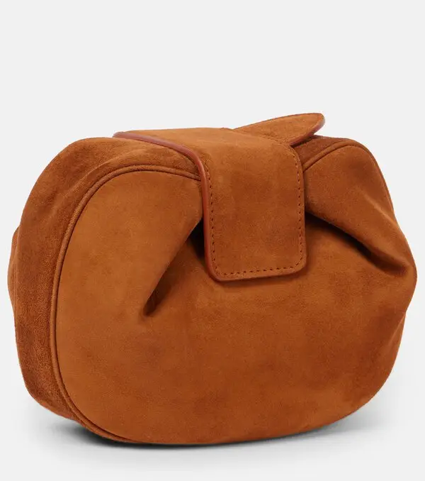 Gabriela Hearst Demi Suede Clutch - Brown