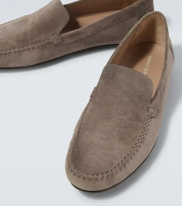 Manolo Blahnik Alder Suede Loafers