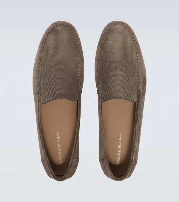 Manolo Blahnik Alder Suede Loafers