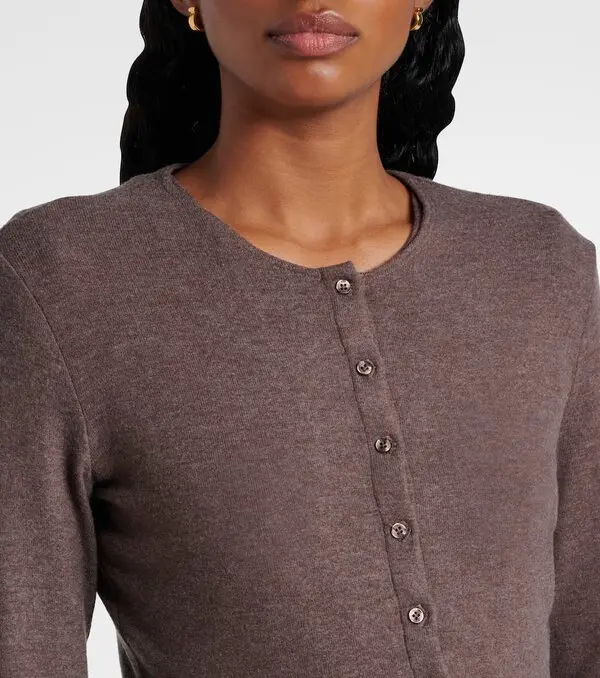 LESET Lauren Cropped Jersey Cardigan