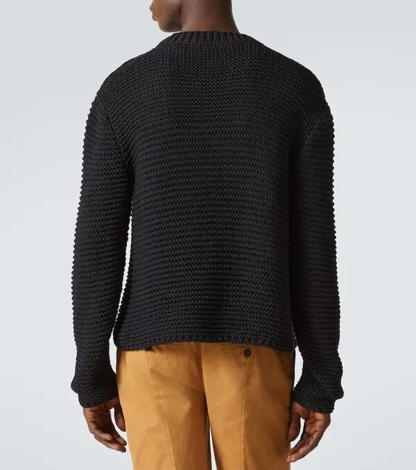Alexander McQueen Logo Jacquard Cotton Sweater