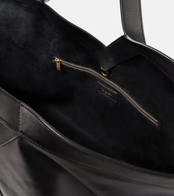Saint Laurent Leather Tote Bag - Black
