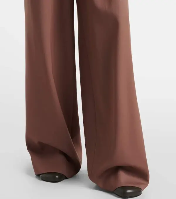 Dries Van Noten Belted Wool Gabardine Wide-leg Pants