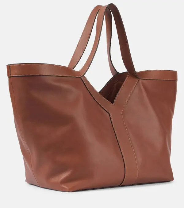 Saint Laurent Y Leather Tote Bag - Brown