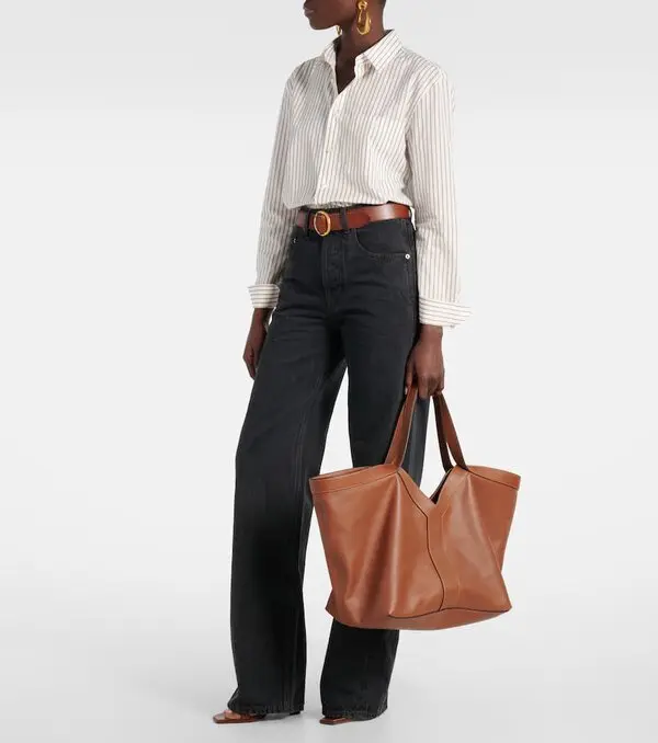 Saint Laurent Y Leather Tote Bag - Brown
