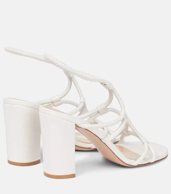GIANVITO ROSSI Leather Strappy Caged Sandals
