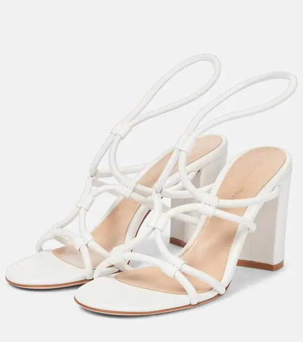 GIANVITO ROSSI Leather Strappy Caged Sandals