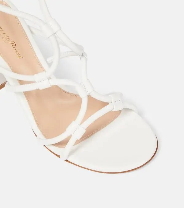 GIANVITO ROSSI Leather Strappy Caged Sandals