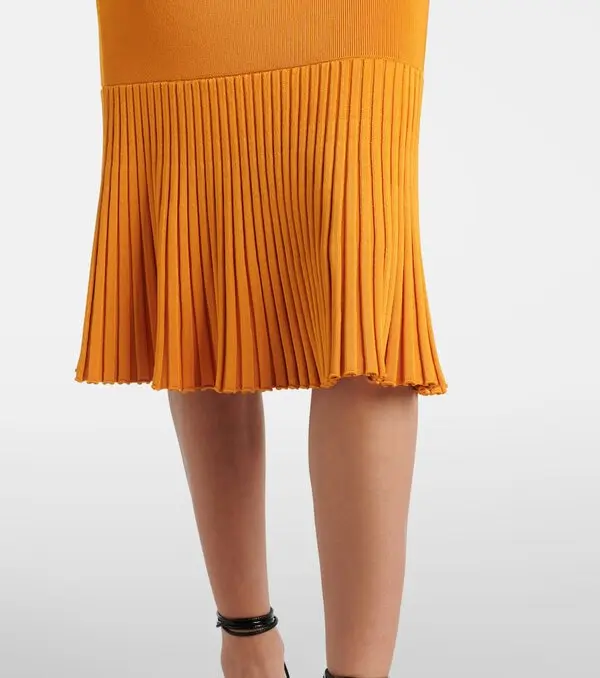 Galvan Atalanta Knitted Midi Dress - Orange