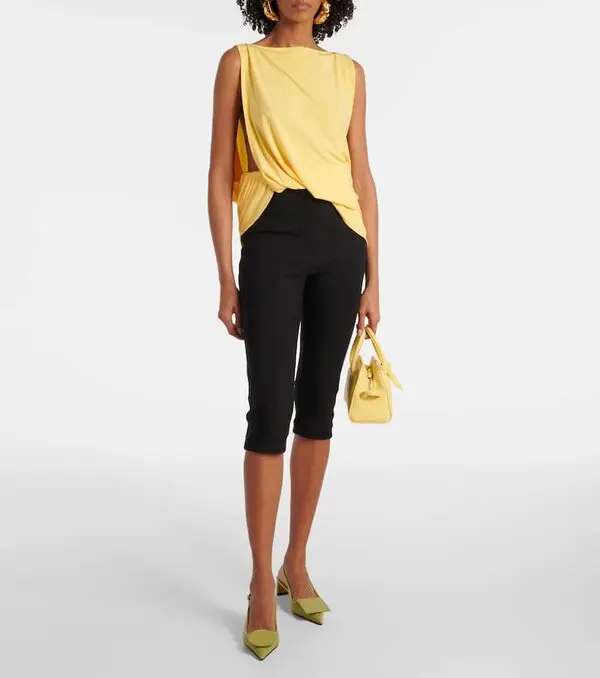 Jacquemus Peplo Draped Top - Yellow