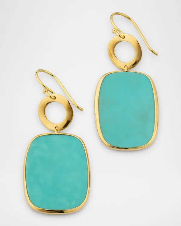Ippolita 18k Gold Rock Candy Drop Earrings - Turquoise