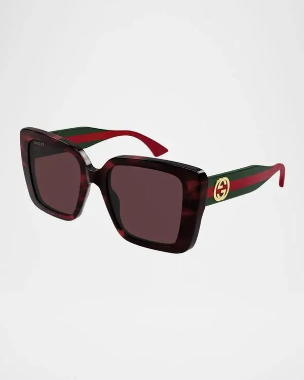 Gucci Acetate Rectangle Sunglasses