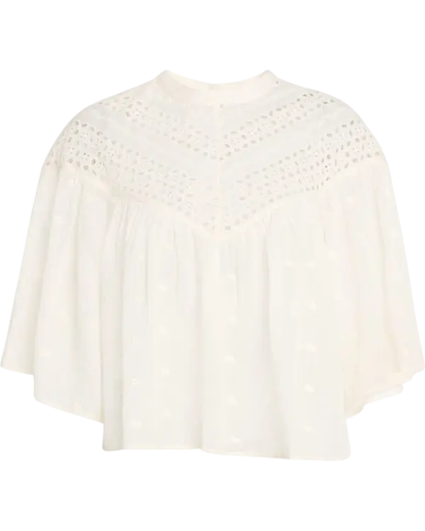 NILI LOTAN - Nili Lotan Mikki Eyelet Yoke Blouse