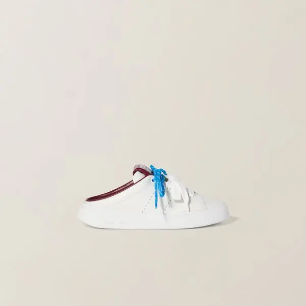 Miu Miu Leather Sneaker Mules