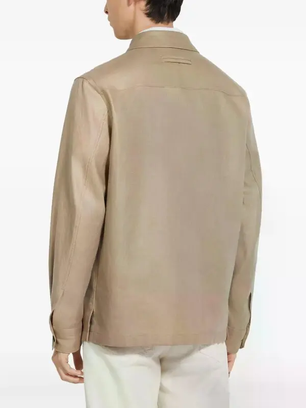 Zegna Oasi Lino Overshirt - Neutrals