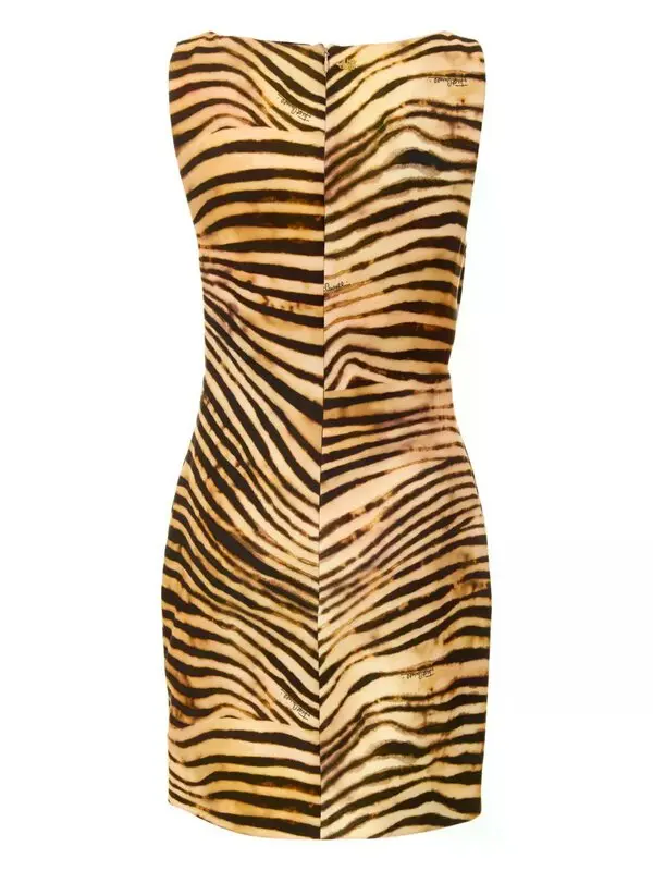 Just Cavalli Zebra-print Mini Dress - Brown