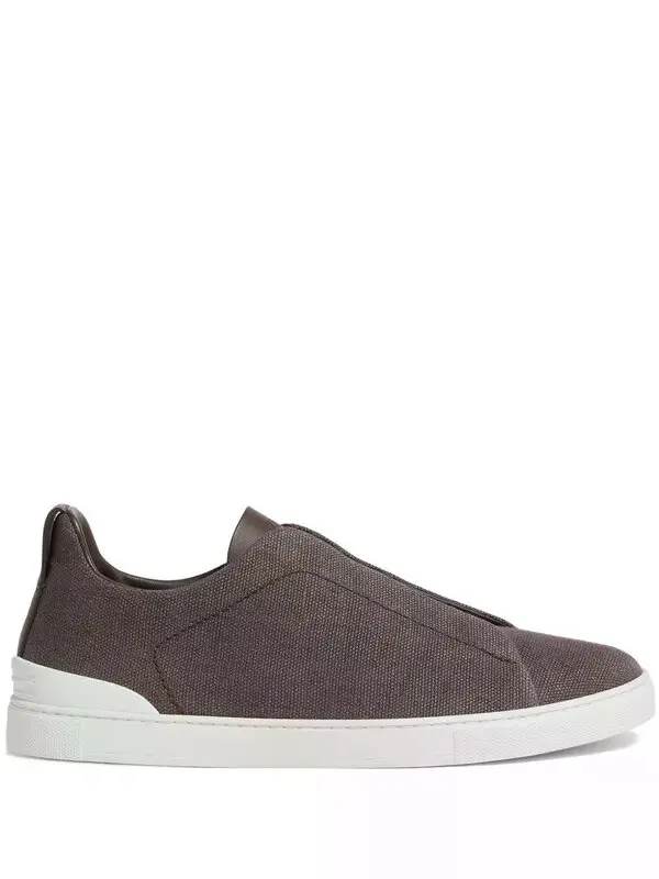 Zegna Triple Stitch Sneakers - Brown