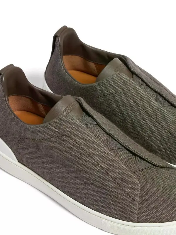 Zegna Triple Stitch Sneakers - Brown