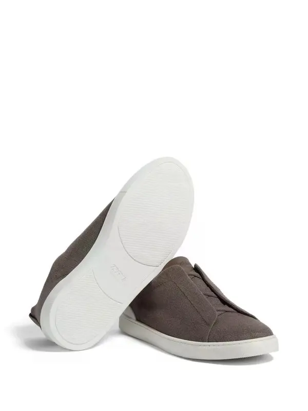 Zegna Triple Stitch Sneakers - Brown