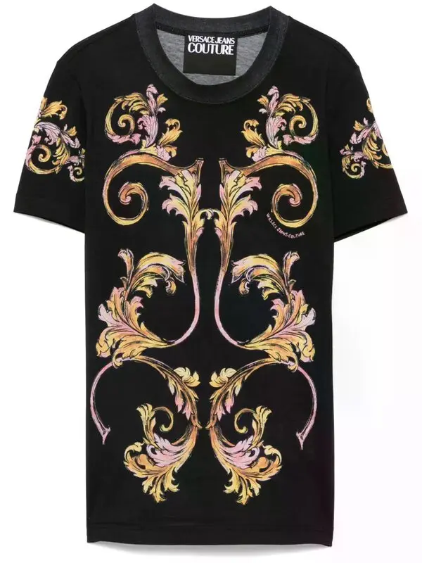 Versace Barroco-print T-shirt - Black