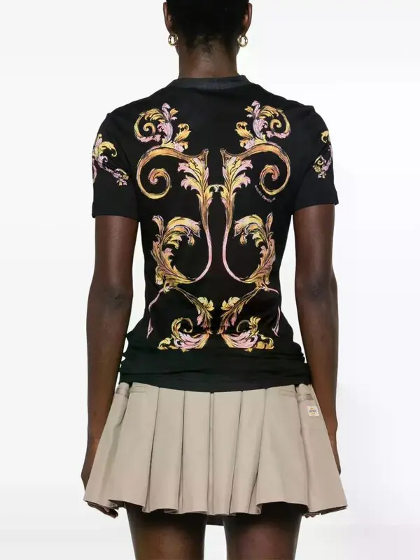 Versace Barroco-print T-shirt - Black