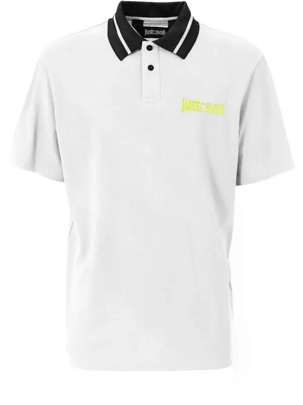Just Cavalli Logo-embroidered Polo Shirt