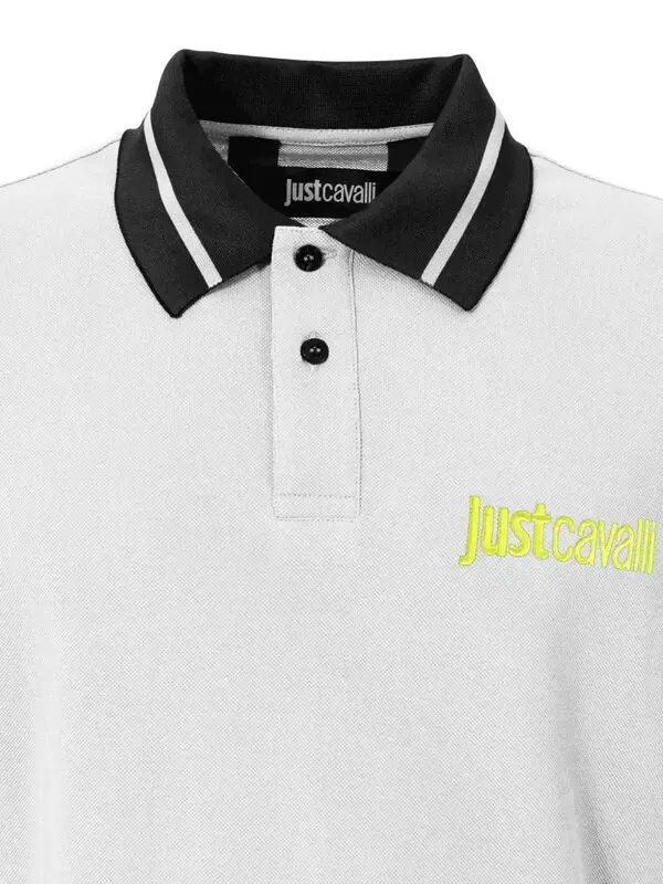 Just Cavalli Logo-embroidered Polo Shirt