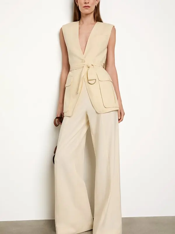 Ulla Johnson Twyla Fitted Vest - Cowrie