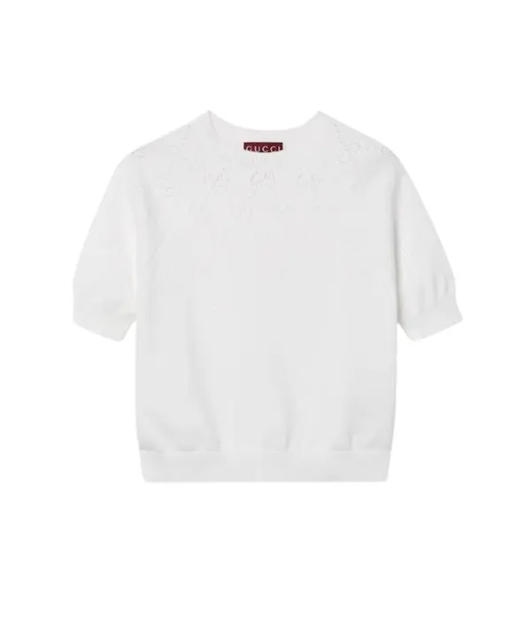 Gucci Gg Cotton Crewneck Top