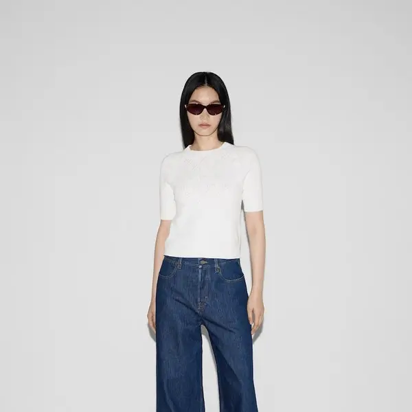 Gucci Gg Cotton Crewneck Top