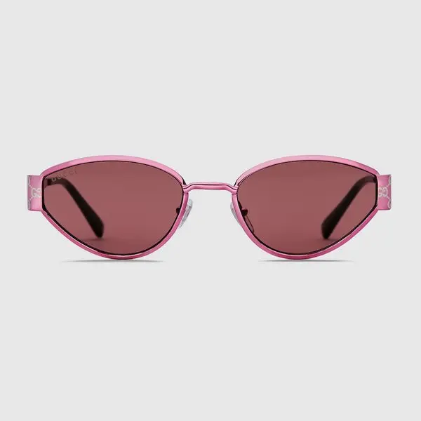 Gucci Geometrical Frame Sunglasses - Pink
