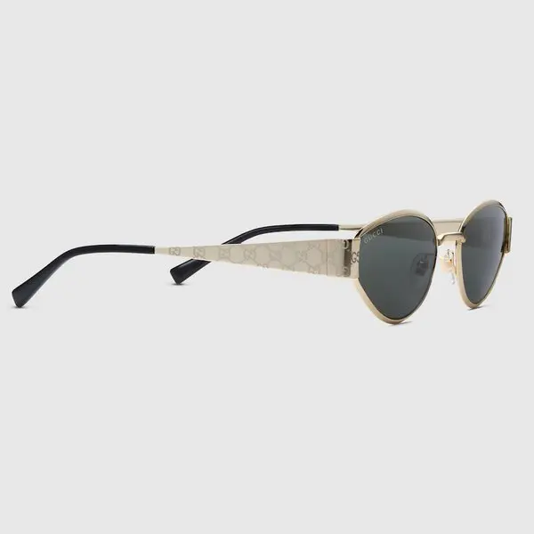 Gucci Geometrical Frame Sunglasses - Gold