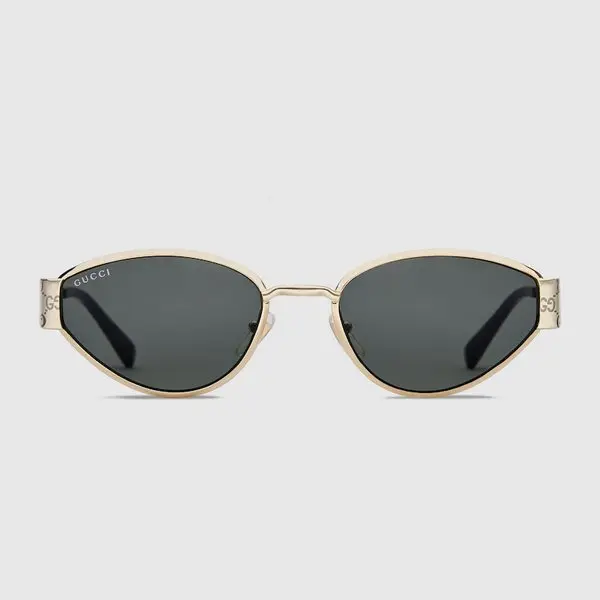 Gucci Geometrical Frame Sunglasses - Gold
