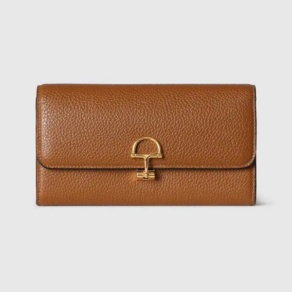 Gucci Softbit Continental Wallet Leather - Brown