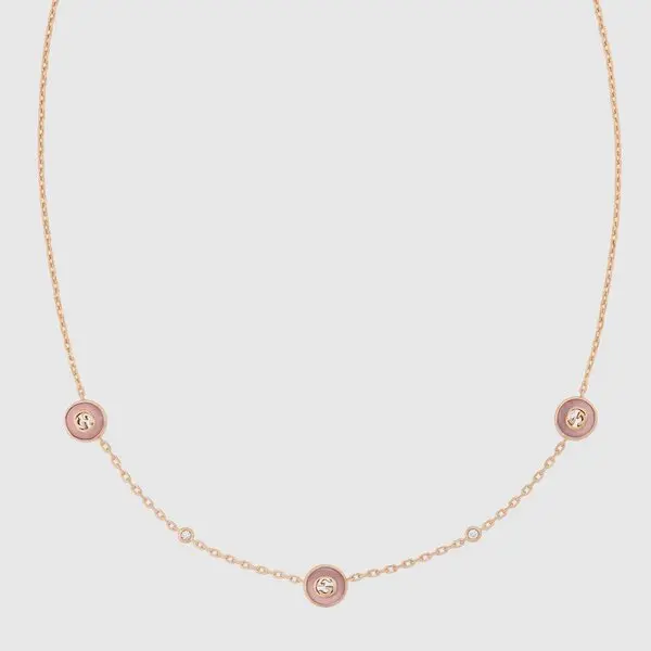 Gucci Interlocking G Chain Necklace - Rose Gold
