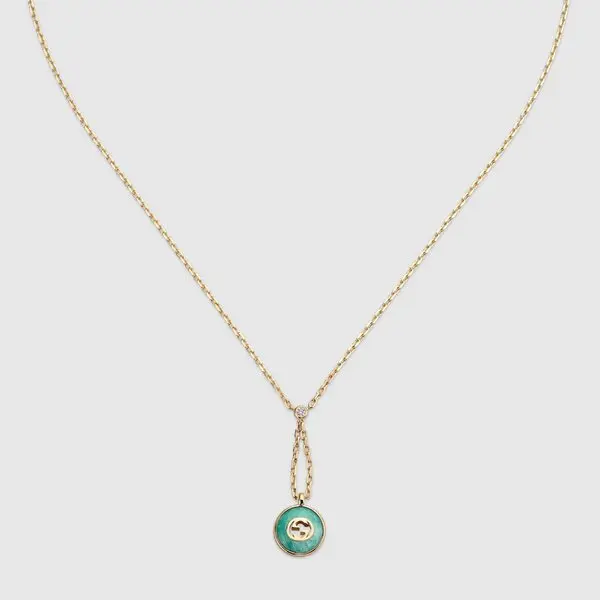 Gucci Interlocking G Pendant Necklace - Yellow Gold