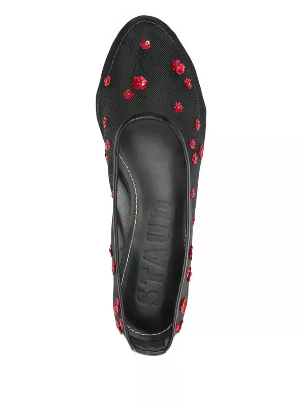 Staud Alba Ballerina Flats - Black
