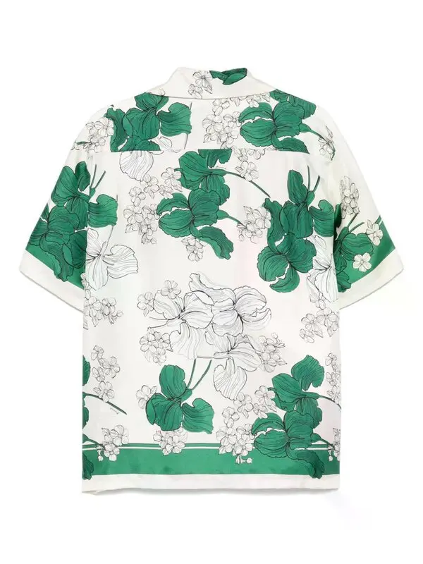 P.a.r.o.s.h Serenella Floral Print Shirt - Green