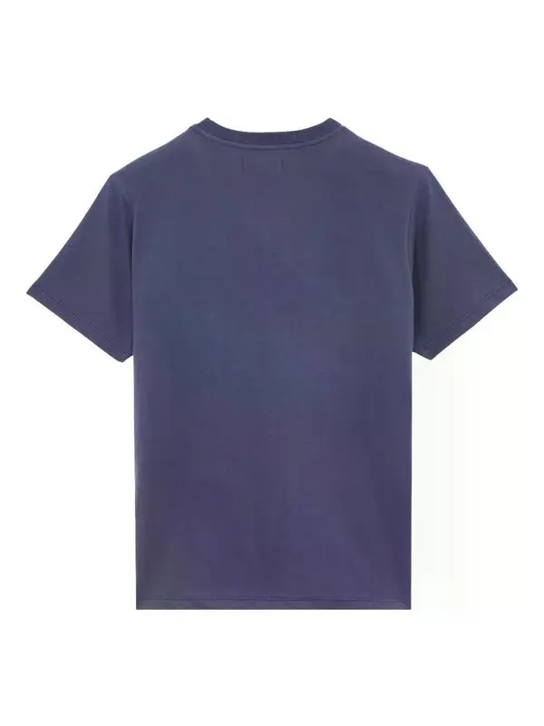 Vilebrequin Turtle-embroidered Cotton T-shirt - Blue