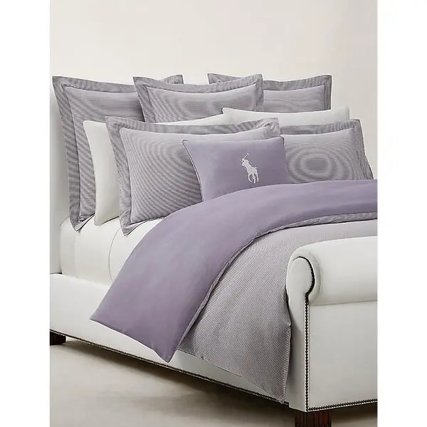 Ralph Lauren Oxford Logo-embroidered Cotton Pillowcase 65cm X 65cm - Chalet
