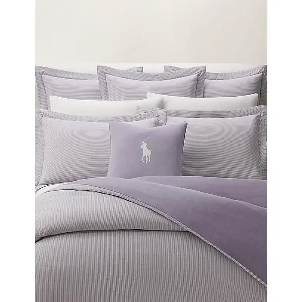Ralph Lauren Oxford Logo-embroidered Cotton Pillowcase 65cm X 65cm - Chalet
