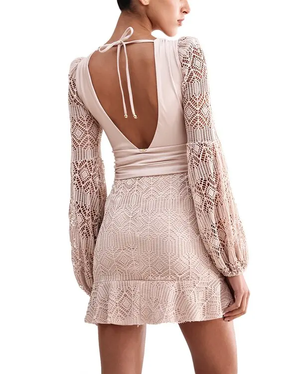 PatBO Seashell Long Sleeved Mini Dress