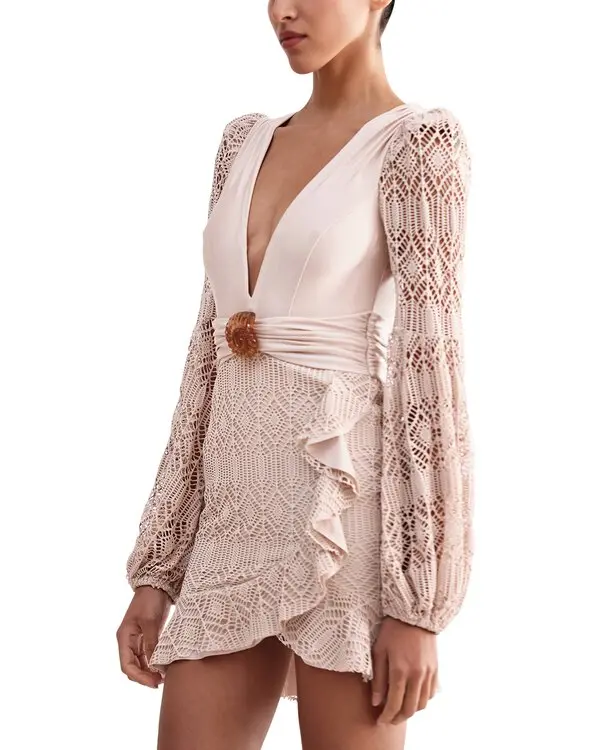 PatBO Seashell Long Sleeved Mini Dress