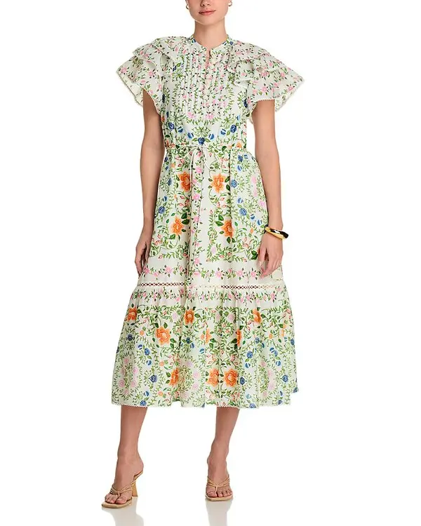 Farm Rio Midi Dress - Folk Floral